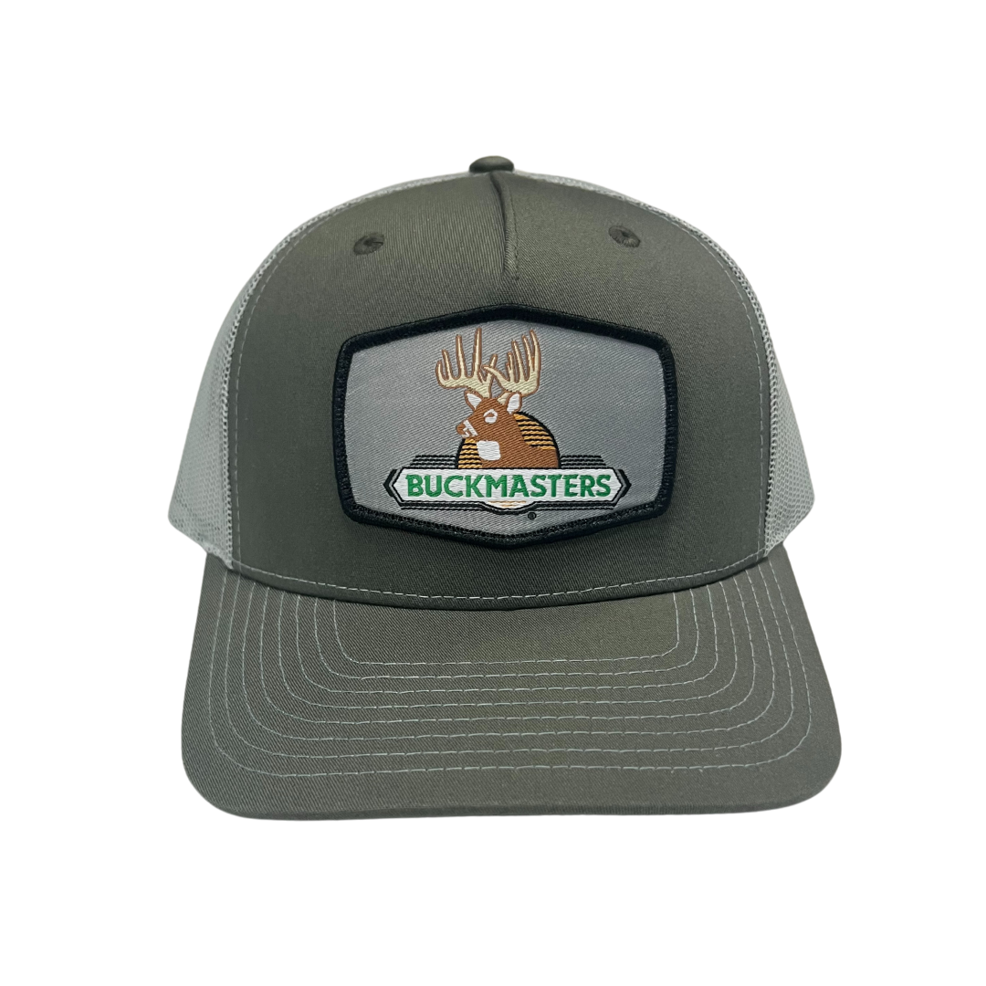 Buckmasters Vintage Logo Woven Patch Richardson Split Beetle/Quarry Ha